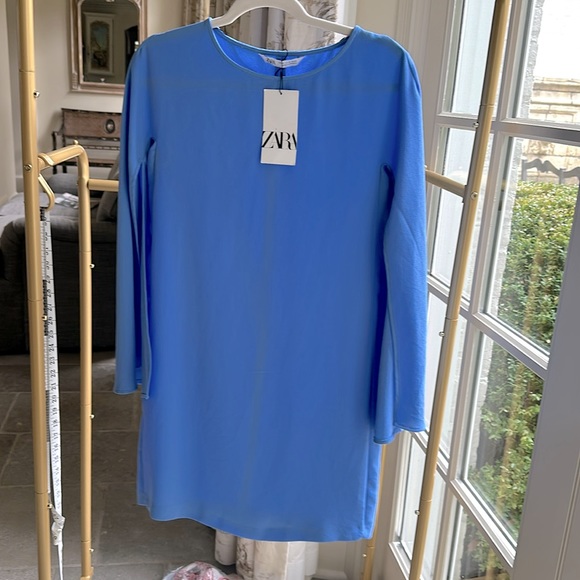 Zara | Dresses | New Zara Split Sleeve Sheath Dress Xs | Poshmark